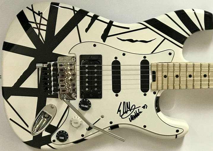 Eddie Van Halen Signed Evh Striped Series Guitar W/jsa