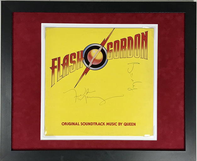 Queen Flash Gordon Album Signed By Freddie Mercury, Brian May Jsa Loa Rare