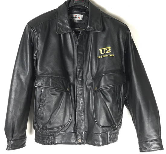 U2 The Joshua Tree Leather Tour Jacket Rare