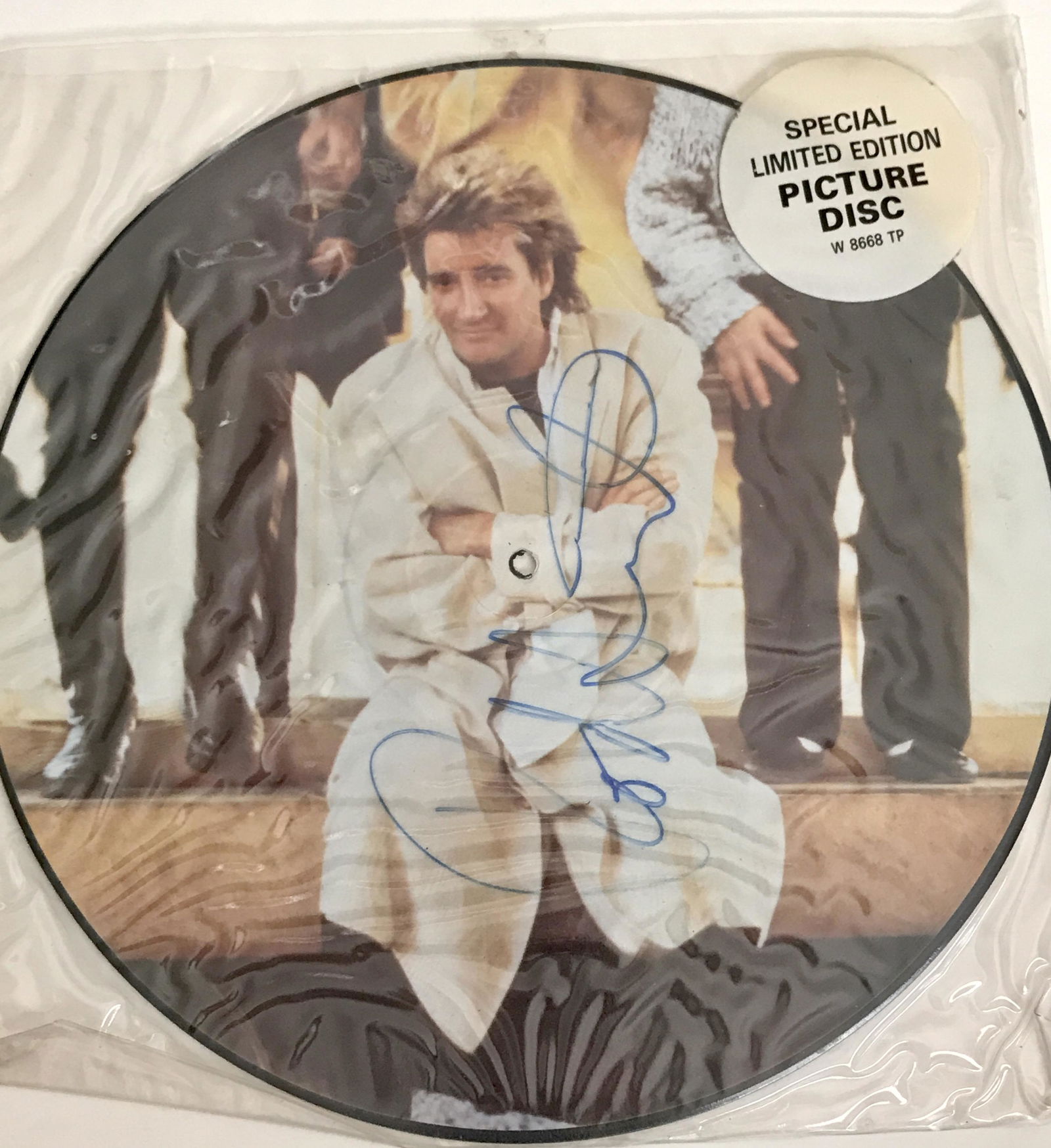 Rod Stewart Signed Picture Disc W/bas Coa
