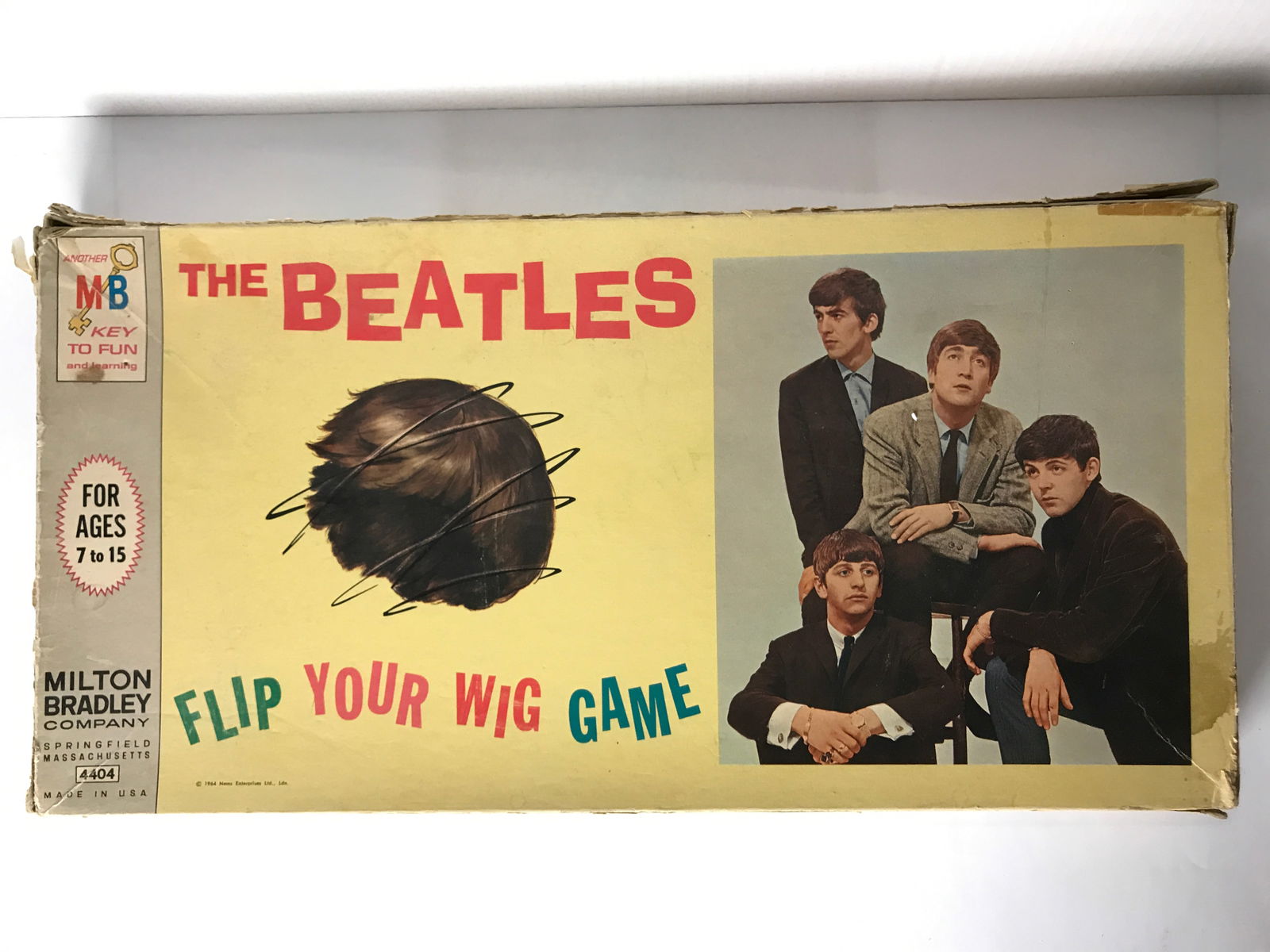 Beatles Flip Your Wig Game 1964 Milton Bradley Complete Board Game