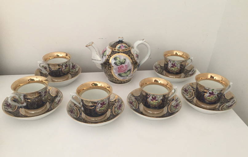 Russian Imperial Kuznetsov Porcelain Tea Set