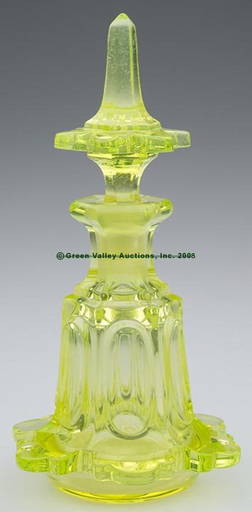 Elongated Loop Cologne Bottle, Bright Yellow Gree