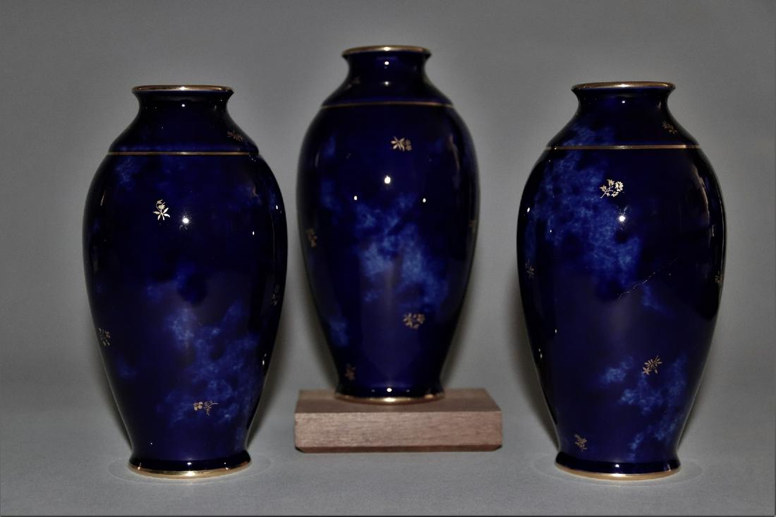 Sevres, "cobalt Blue", Three Vases