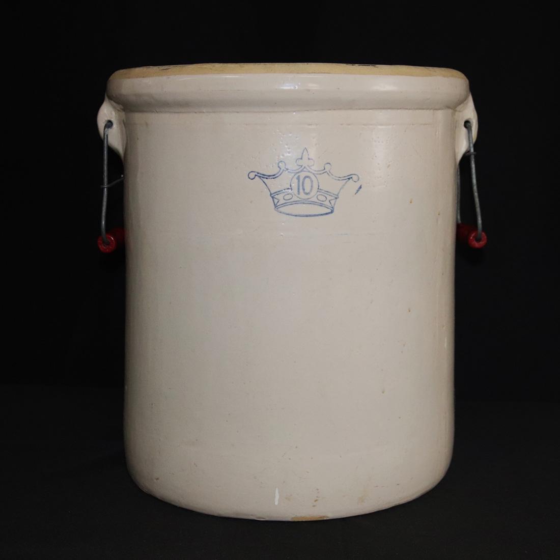 Robinson Ransbottom, Antique Stoneware Crock With Handles