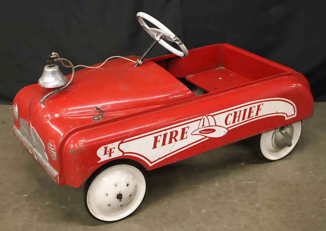 Lf, Vintage Fire Chief Pedal Car Auction