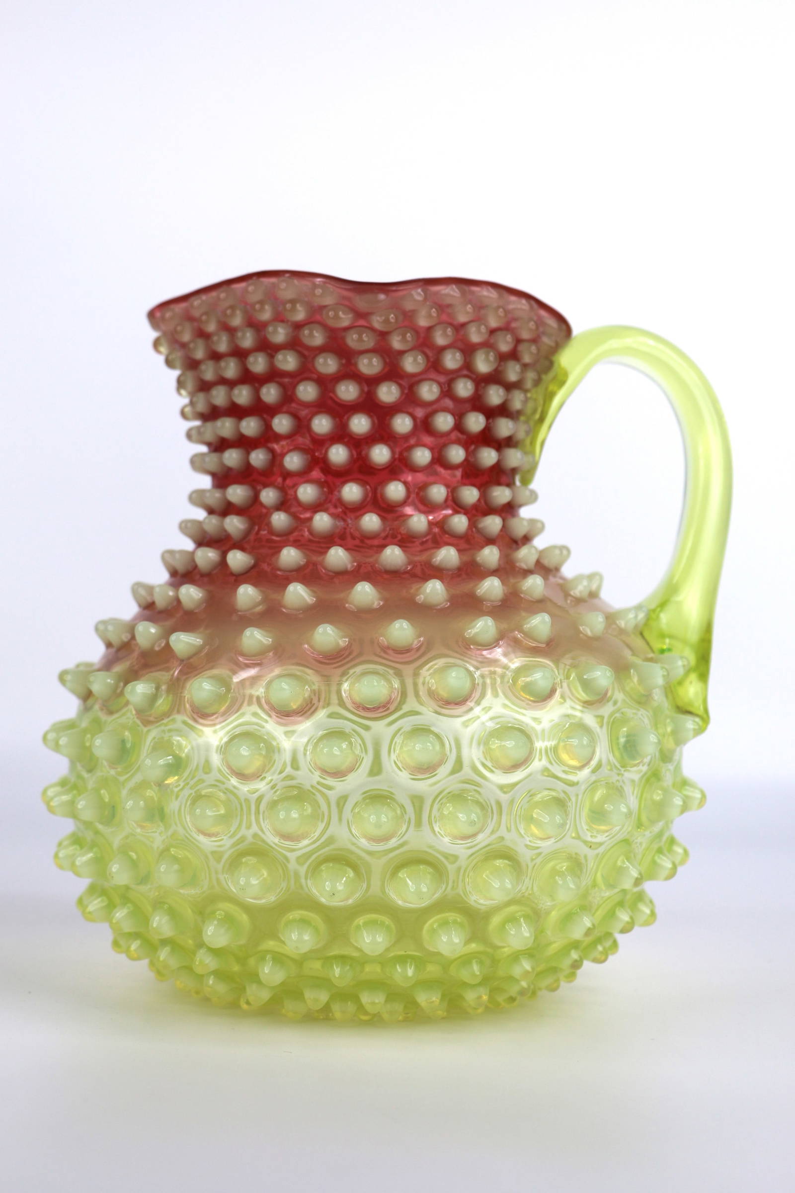 Rubina Verde, Hobnail Pitcher Auction