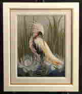 M. Devoe - Painting of 2 Egrets - Jun 28, 2015 | Greenwich Auction in CT