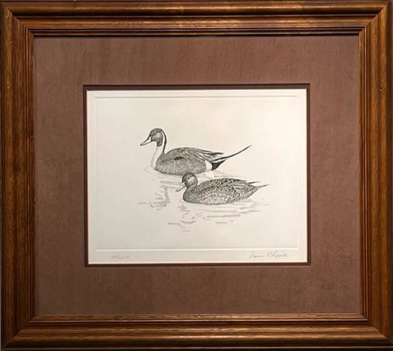 Dave Chapple (Two Ducks Gliding) Signed Etching (#2045) on May 15, 2022 ...