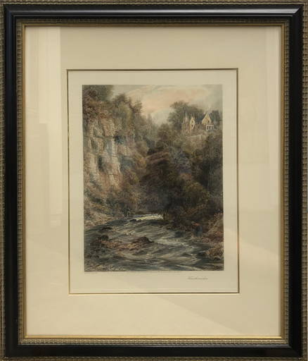 David Law "hawthornden" Etching Signed
