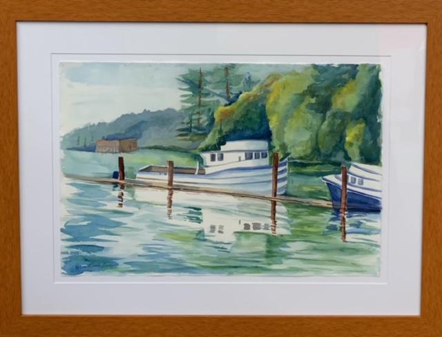 Bette Ross (rocked On The Bay) Signed Watercolor