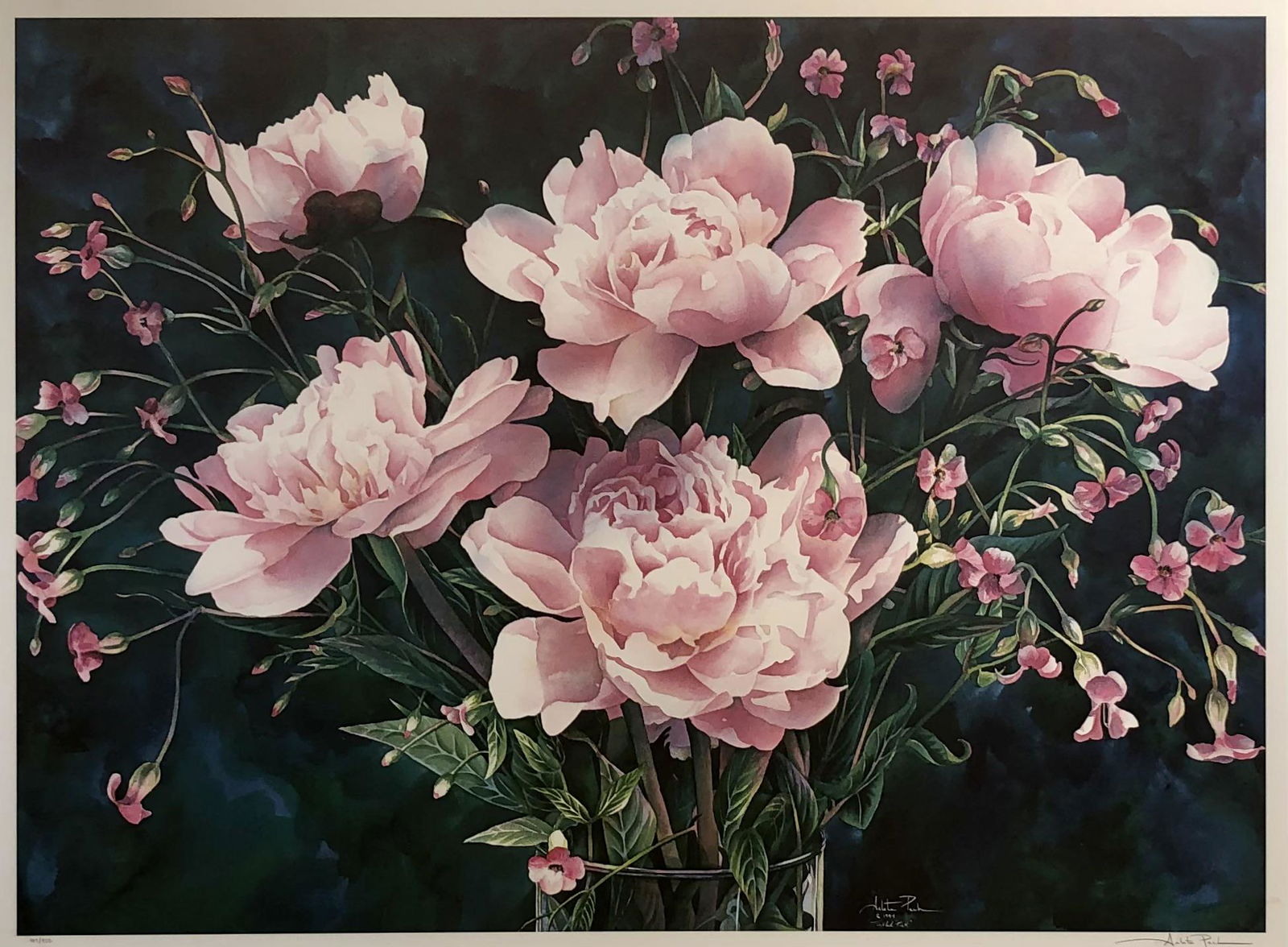 Arleta Pech "tickled Pink" Signed Lithograph W/coa