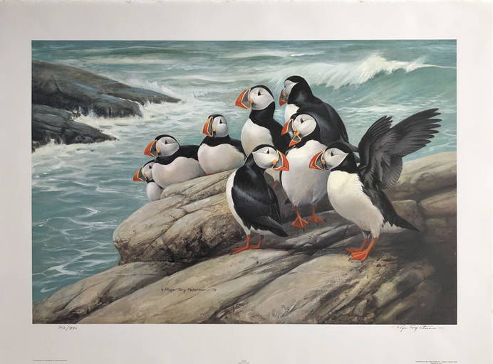 Roger T. Peterson "Puffin" Signed Lithograph LE (#0926) on Dec 04, 2022 ...