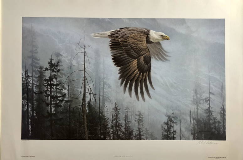 Robert Bateman "majesty On The Wings Bald Eagle" Signed Litho Le