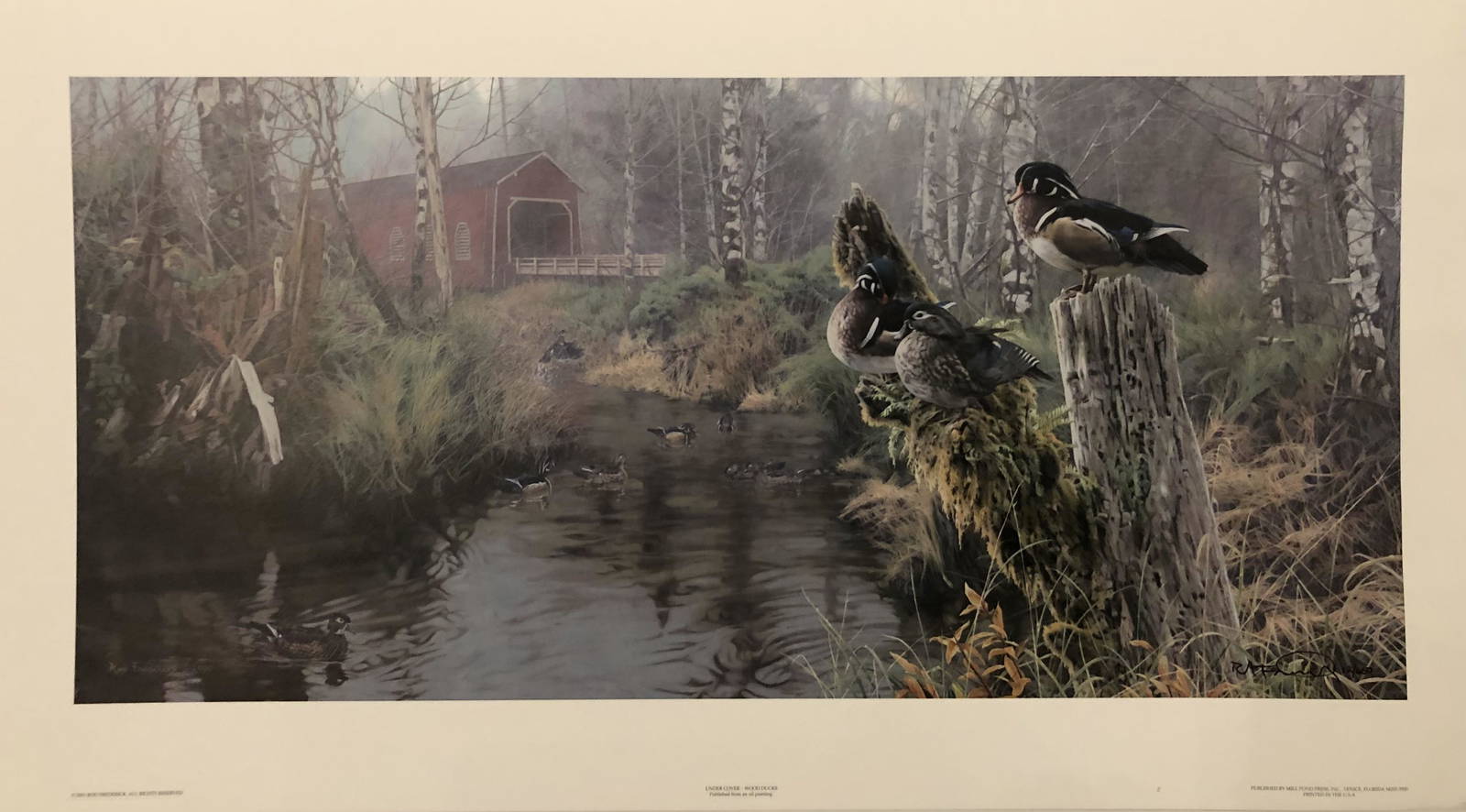 Rod Frederick "under Cover - Wood Duck" Signed Litho Le Auction