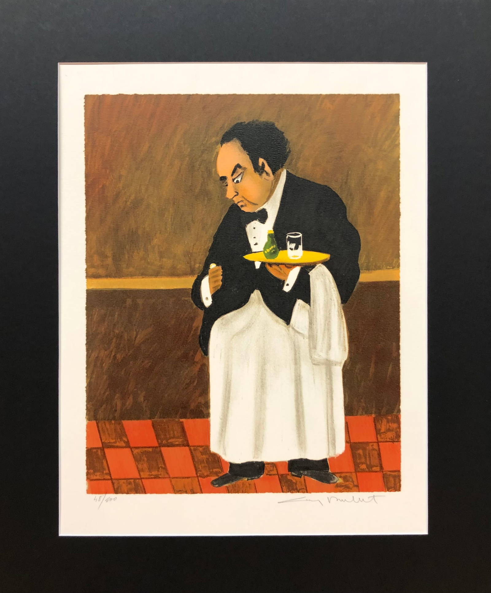 Guy Buffet (waiter) Signed Lithograph Le Auction