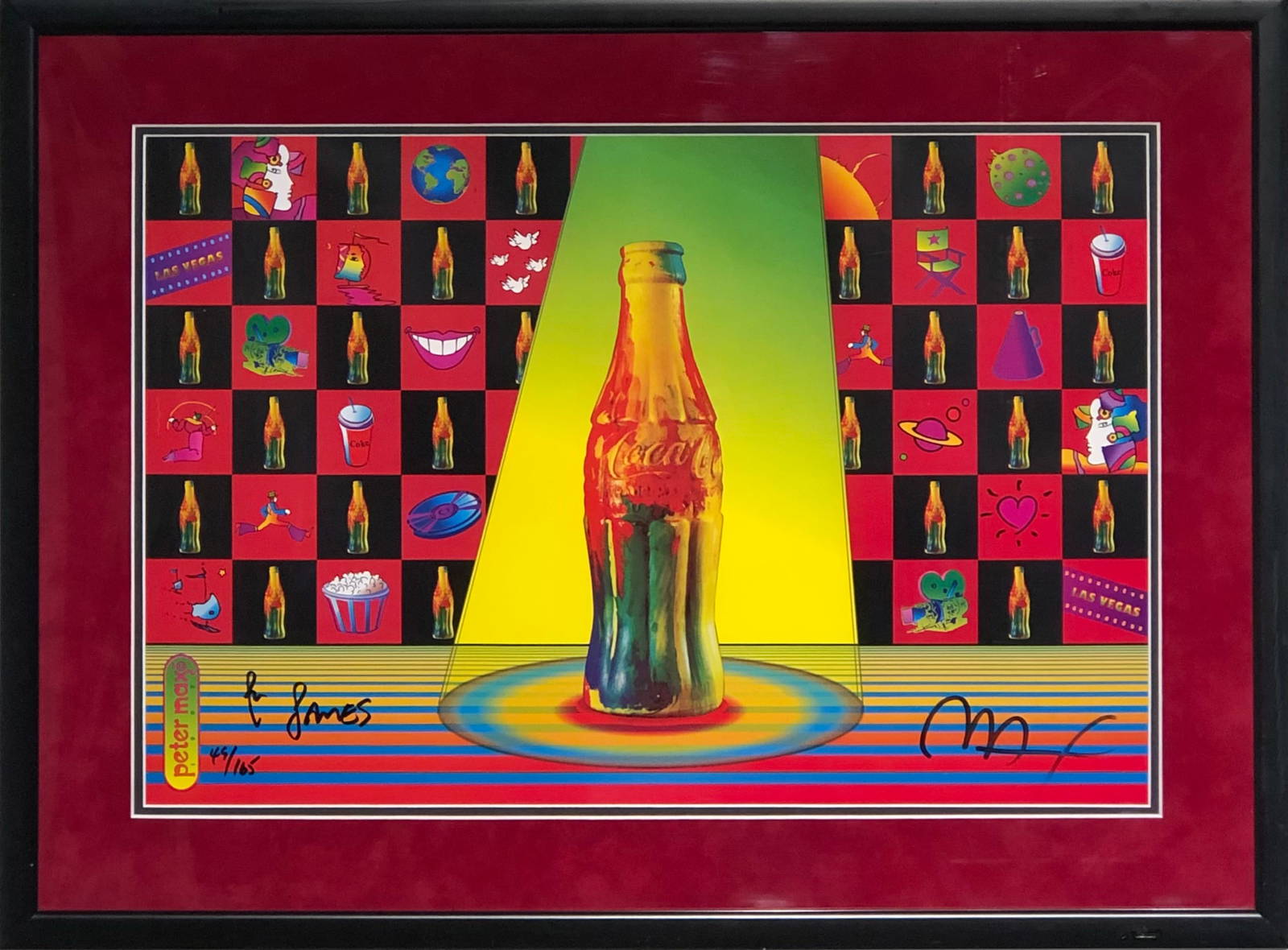 Peter Max "coca Cola" Signed Lithograph Le Auction