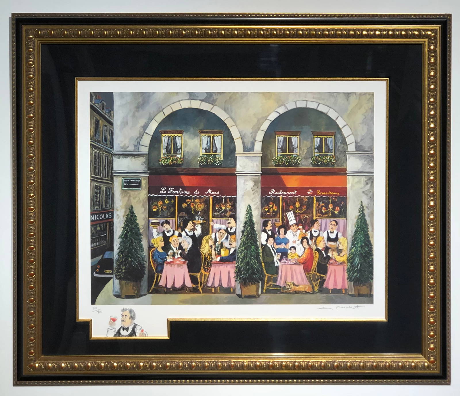 Guy Buffet "la Fontaine De Mars" Signed Lithograph Le W/remark Auction