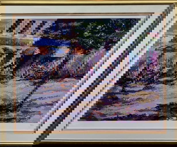 Mark King "st. Tropez" Signed Original Serigraph