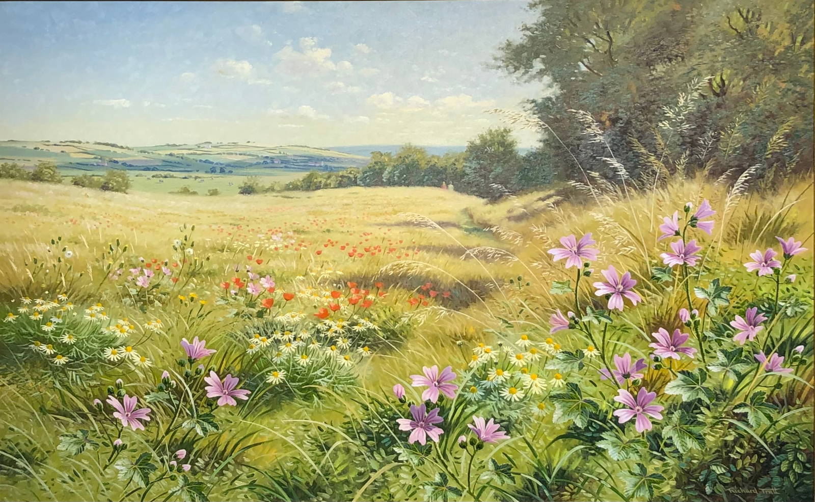 Richard Tratt (untitled - Landscape) Signed Original Oil Auction