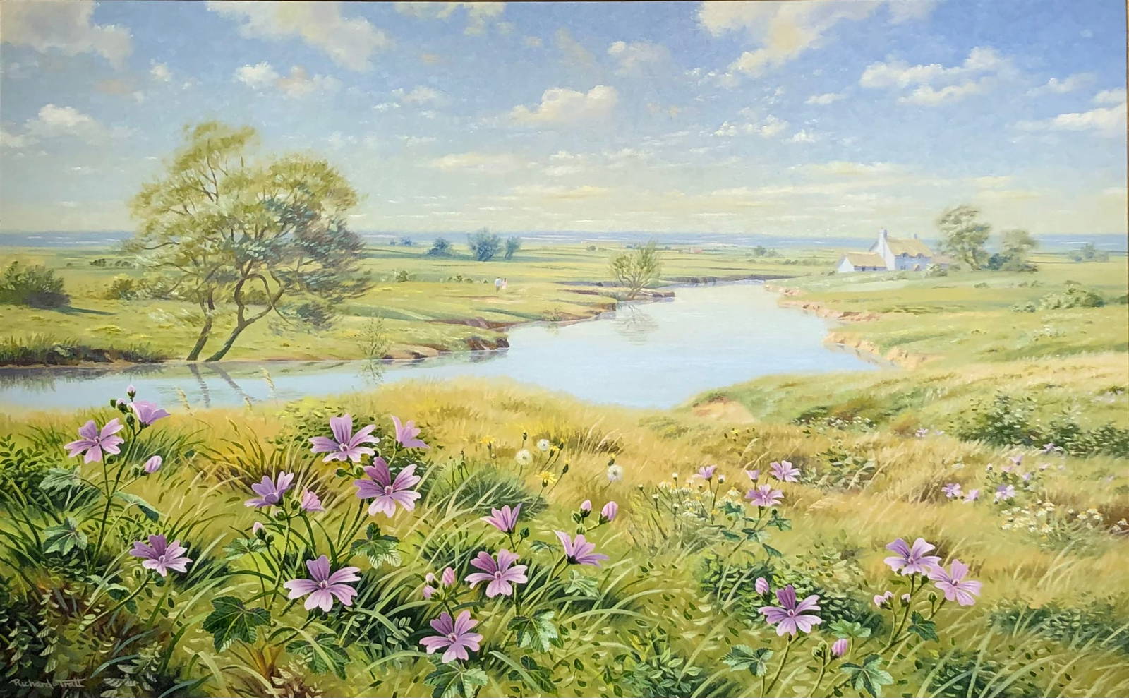 Richard Tratt (untitled - Landscape) Signed Original Oil Auction