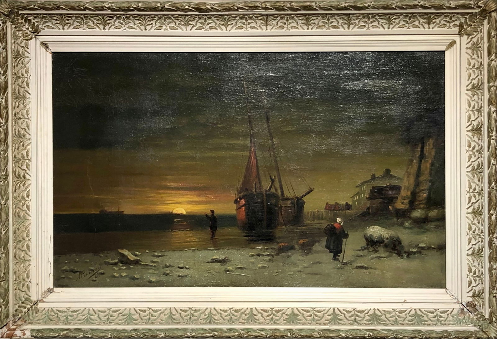 Nicolas Rousseau (realist - Nautical Seascape) Signed Original Oil ...