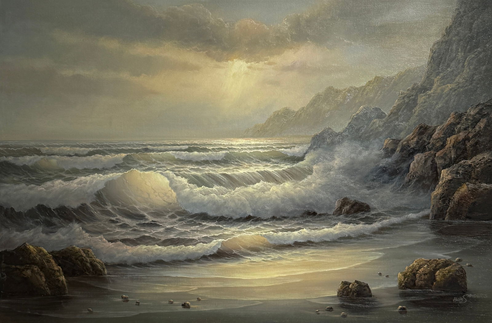 Bob Sanders (seascape) Signed Original Oil Auction