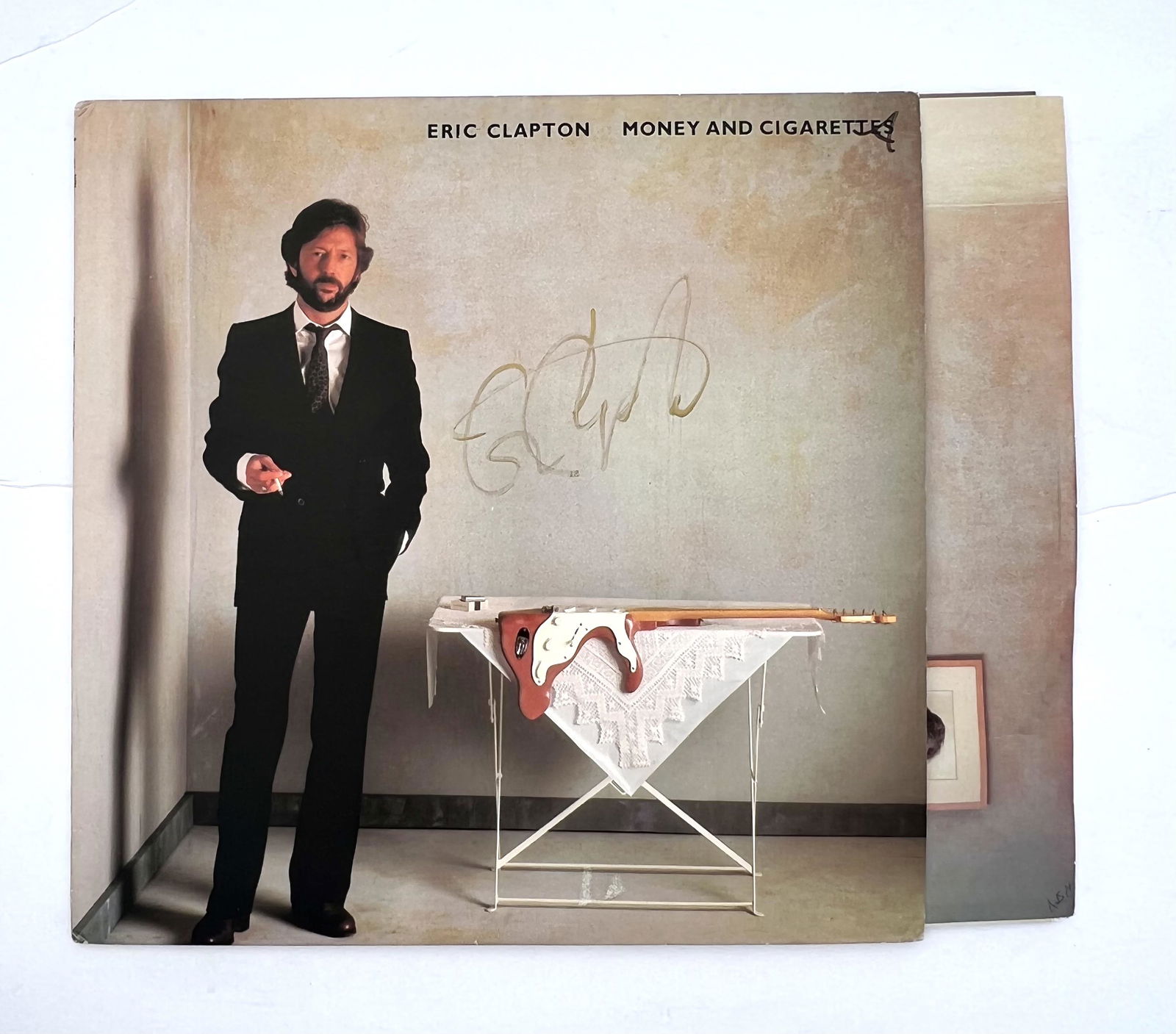 Signed Eric Clapton Money And Cigarette Lp