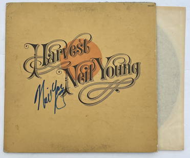 Signed Neil Young Harvest Album