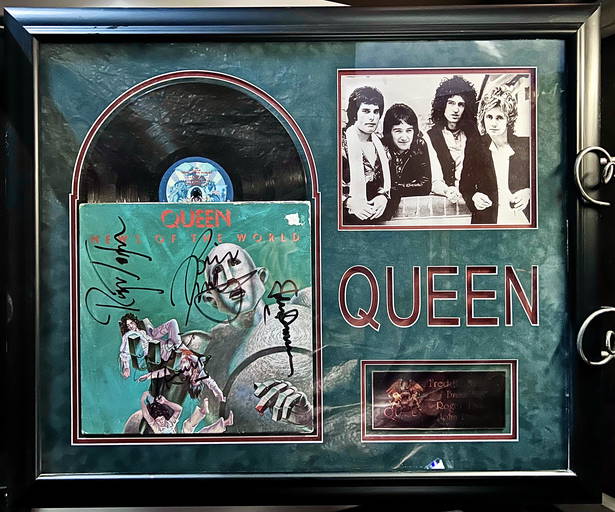 Signed QUEEN Album LP Plaque - Apr 16, 2022 | Icon Fine Arts in NV