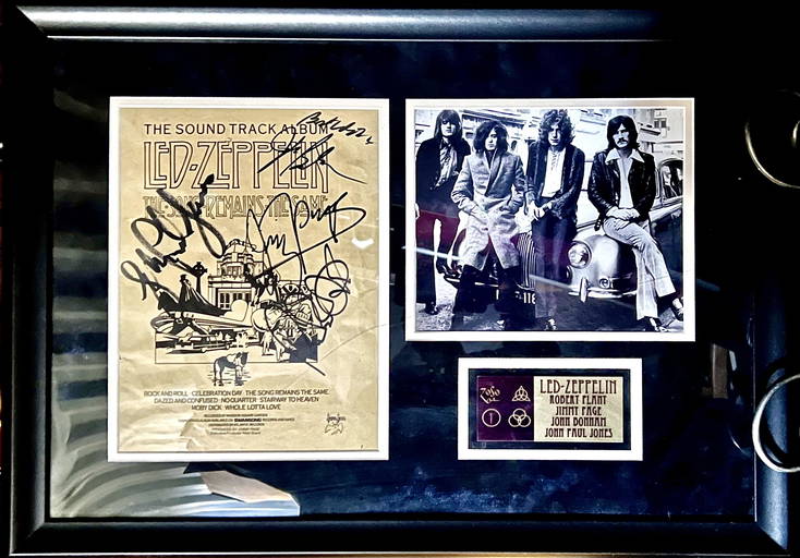 Signed Led Zeppelin Album Poster Plaque (#0022RR) on Dec 16, 2022 ...