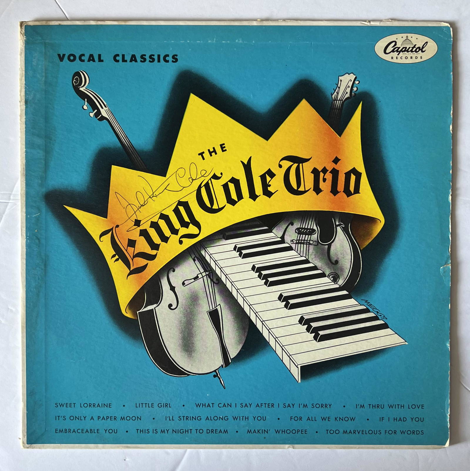 Signed The King Cole Trio Album Cover Auction