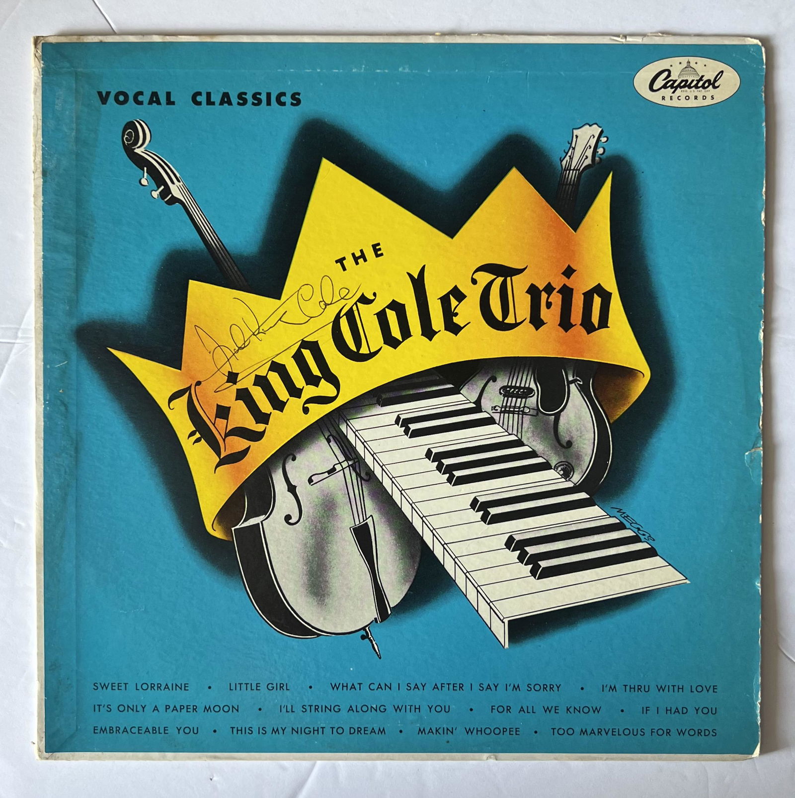 Signed The King Cole Trio Album Cover Auction