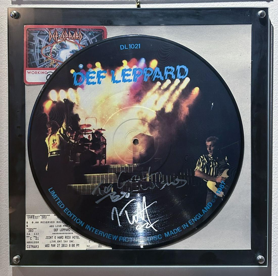 Framed Def Leppard Limited Edition Picture Disk Auction