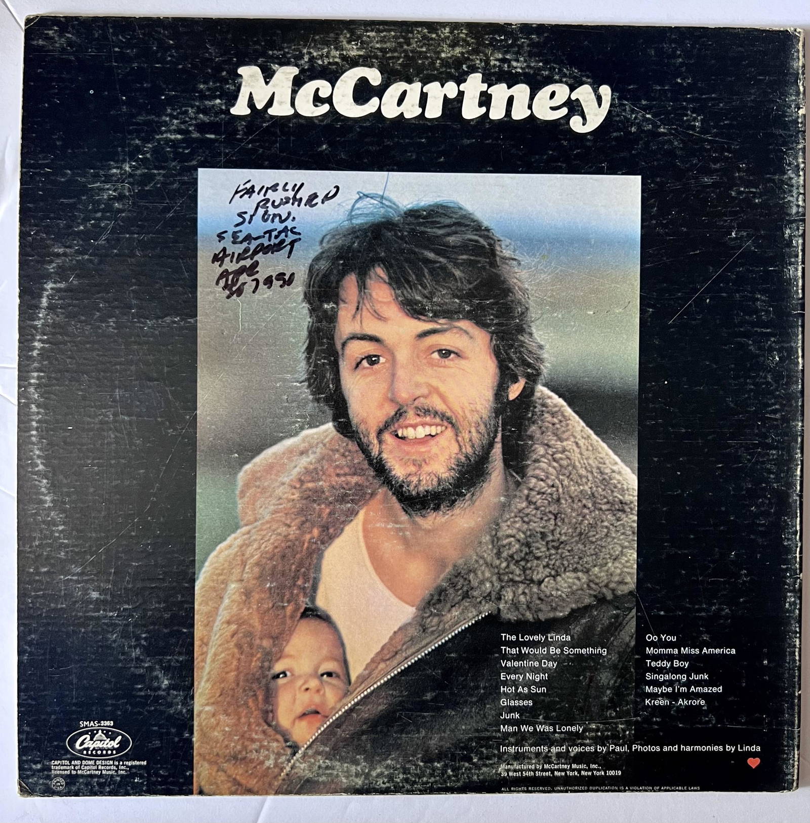 Signed Paul Mccartney Album Cover Auction