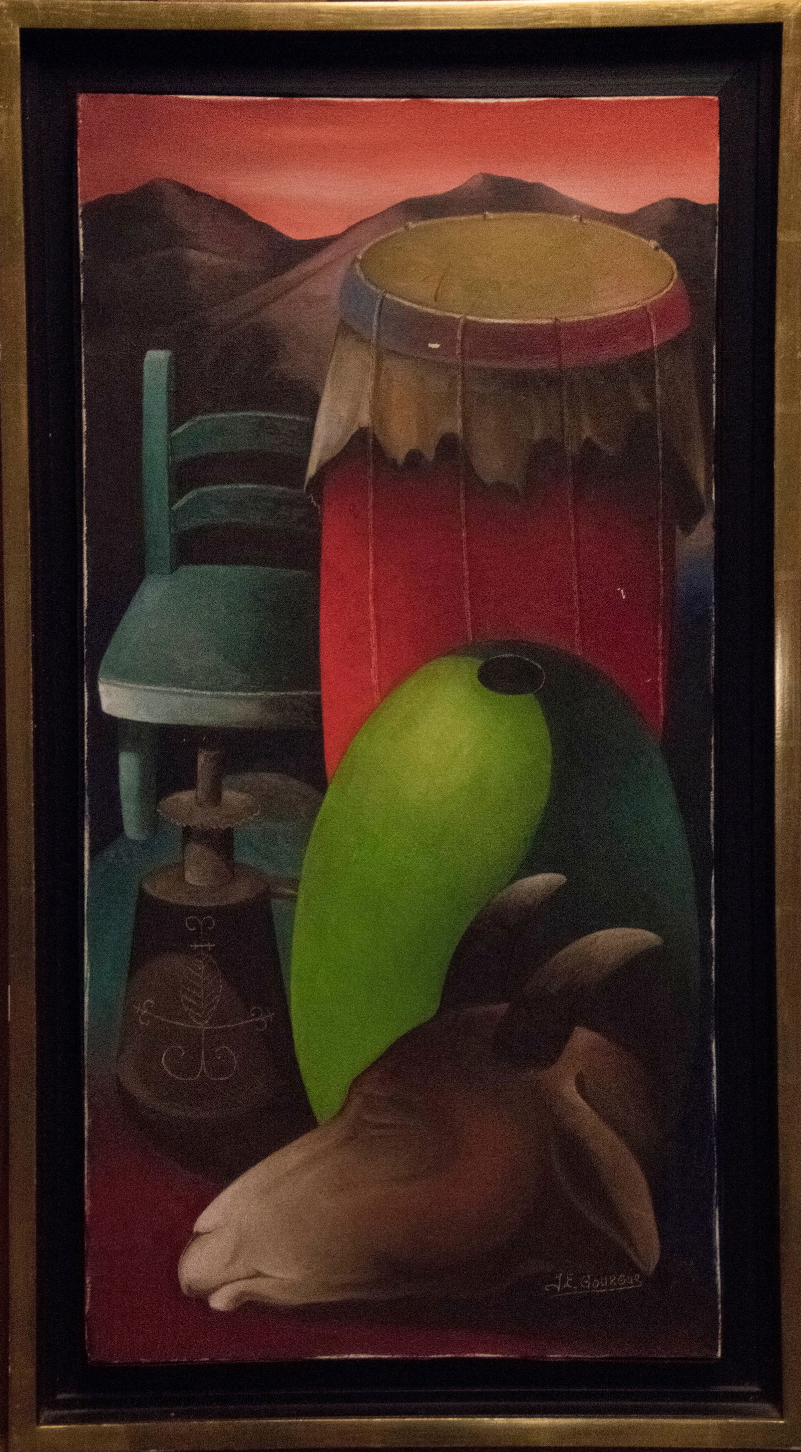 Still Life With Drum And Goat Head Original Haitian Painting By Jacques ...