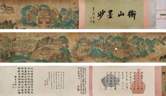 A Chinese Hand Scroll Painting By Wen Zhengming