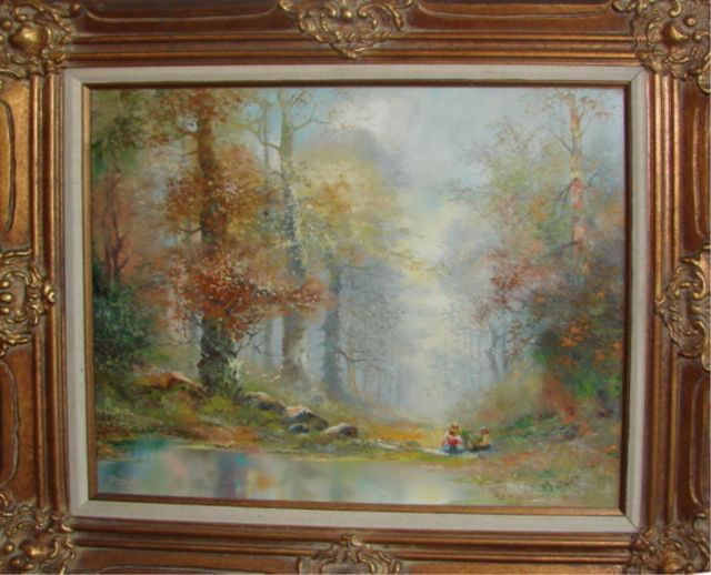 81: Original oil painting, Figures in Landscape, Polek. - Apr 20, 2011 ...