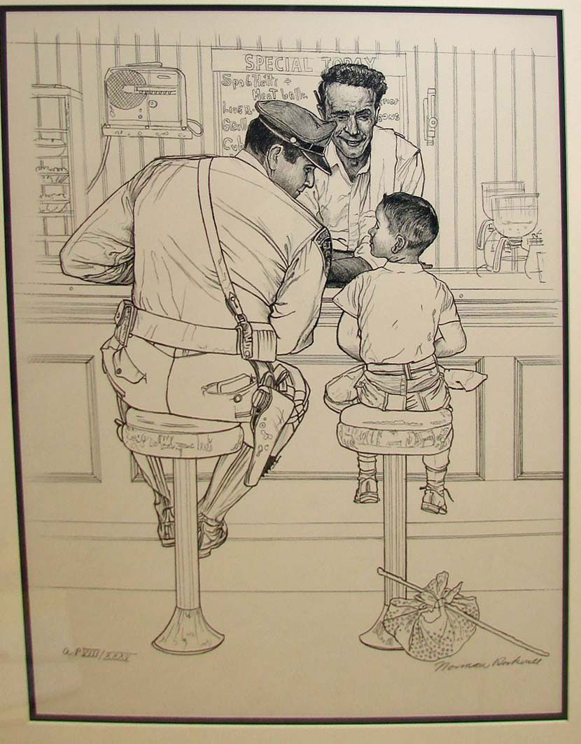 Norman Rockwell, Print, "the Runaway".