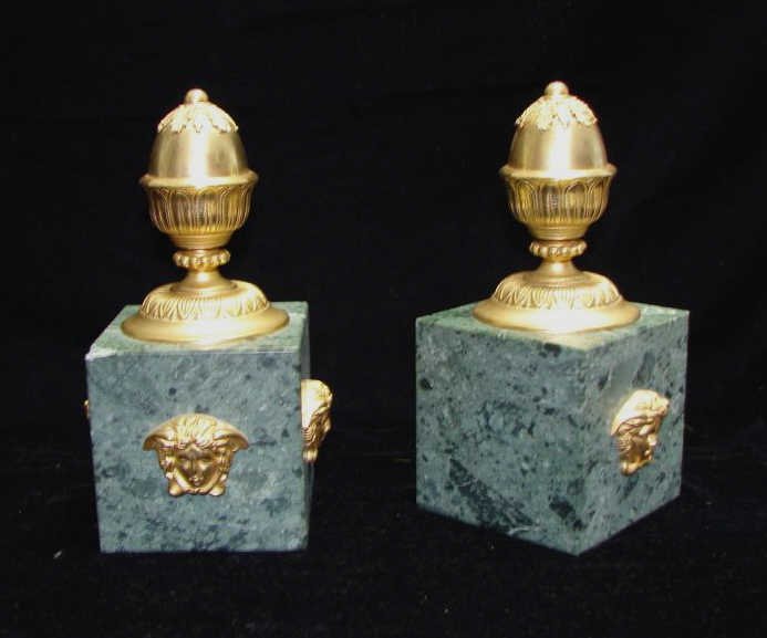 Pair (2) Versace Green Marble Bookends - Nov 19, 2015 | Hutter White ...