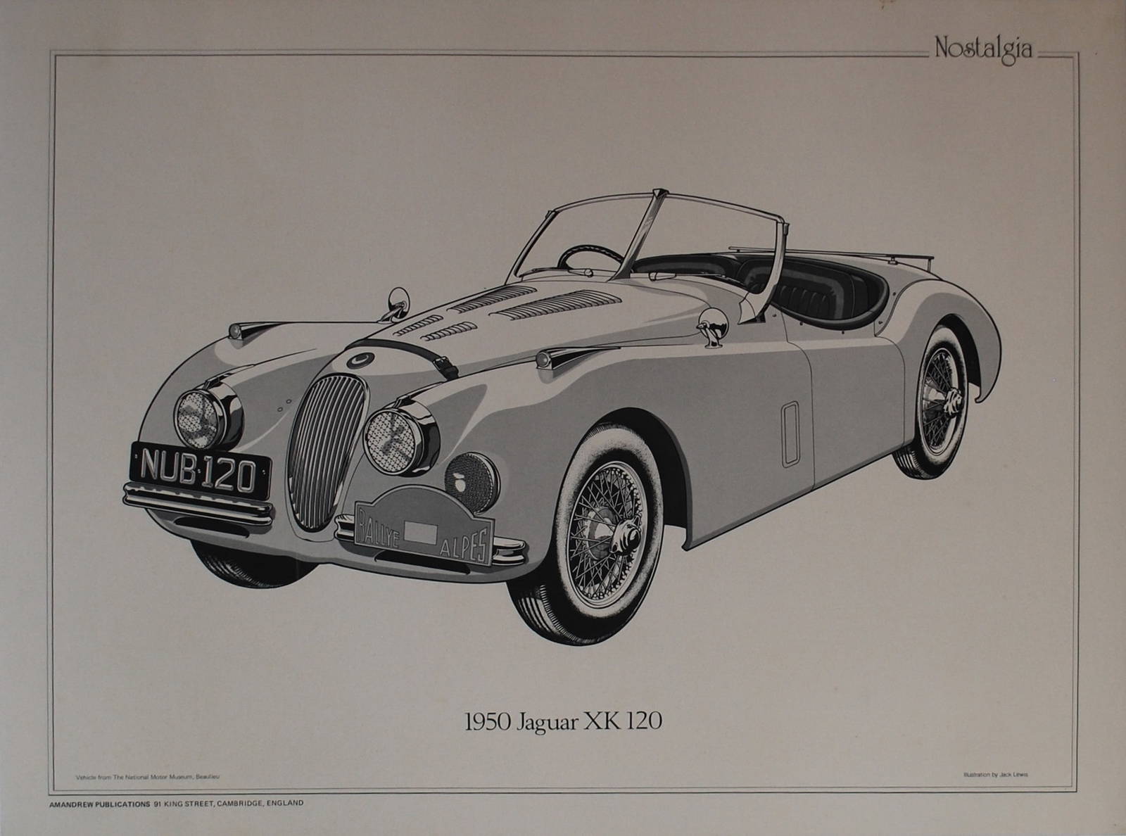 Jaguar Xk120 'nub 120' Print Auction
