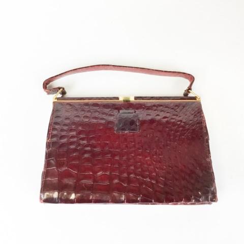 Mark Cross Red Alligator Handbag