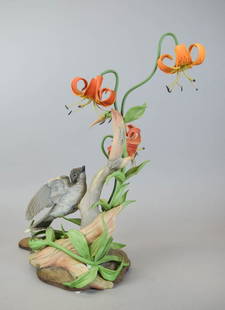 Boehm Porcelain Bird Group Eastern Kingbird