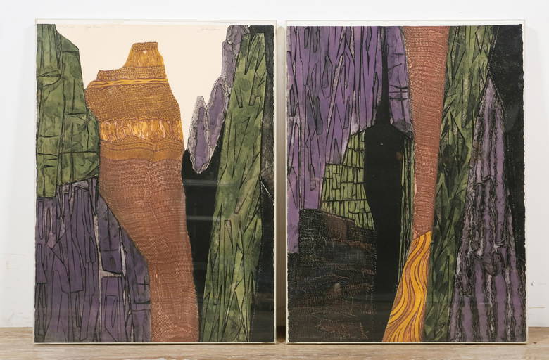 John Ross Collagraph Diptych Upper and Lower Chasm - Jun 23, 2022 ...