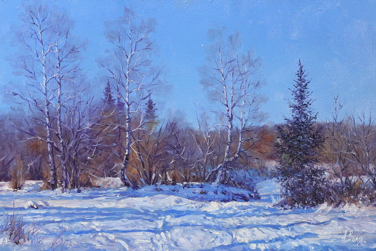Alexander Volya Oil on Canvas Winter Landscape - Dec 15, 2022 | Willow ...