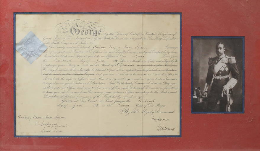 Signed King George V Military Document 1911