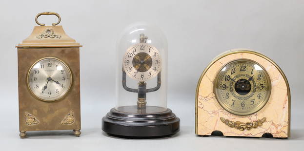 French Bulle Clock 800 Days Electromagnetic Skeleton