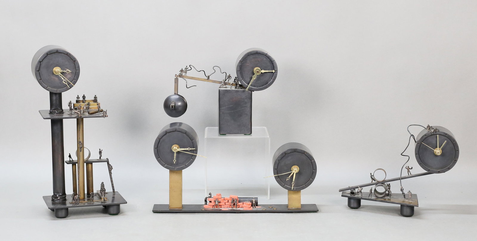 4 Winged Camel Metalworks Handmade Clocks