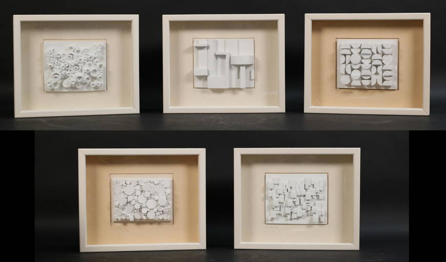 5 Jack Eisner Plaster Wall Sculptures