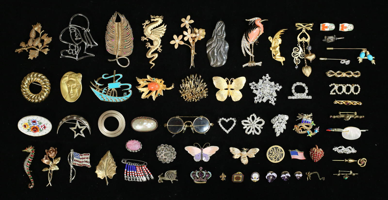 Grouping Of Pins And Brooches Auction